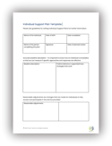 LP - Individual Support Plans - template and guide