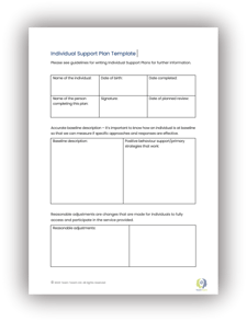 LP - Form to access support plans template and guidance - INT