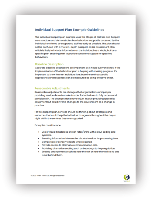 LP - Individual Support Plans - template and guide