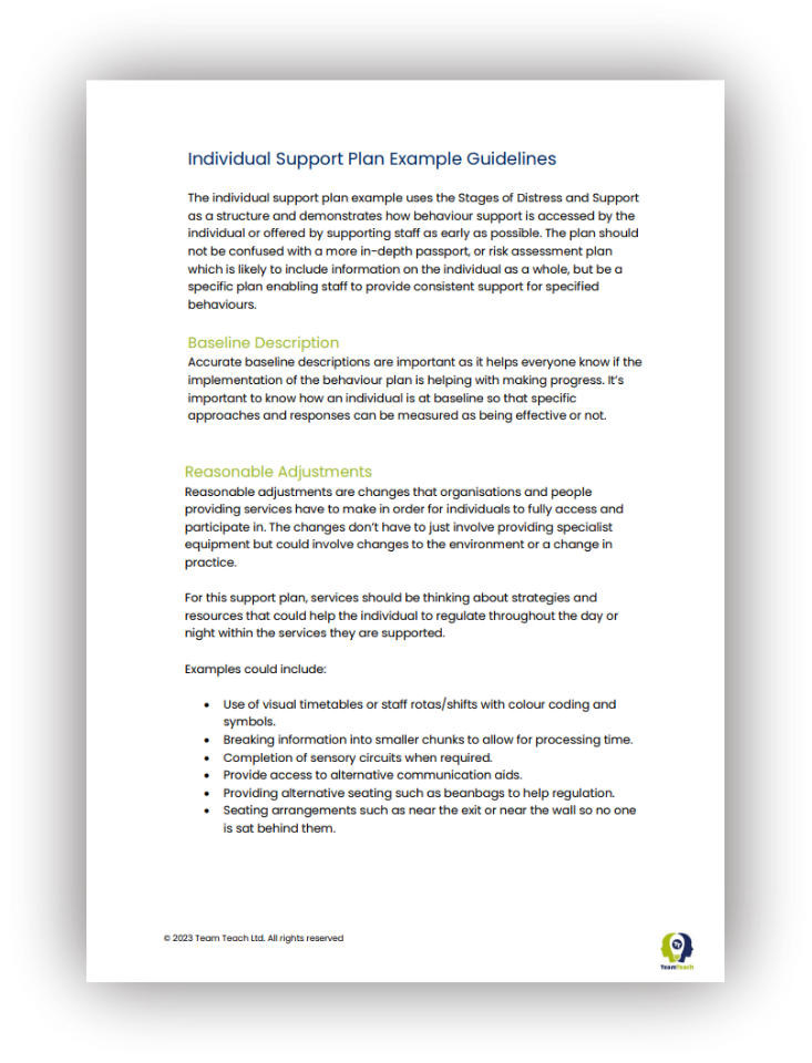 LP - Individual Support Plans - template and guide